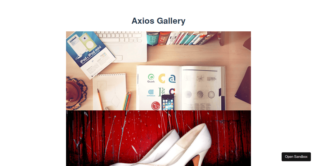 Axios Gallery - Codesandbox
