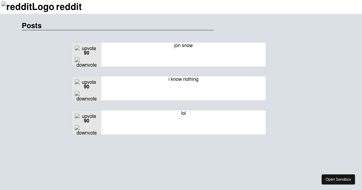 reddit - Codesandbox
