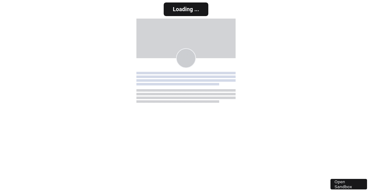 React Native Content Loader Codesandbox