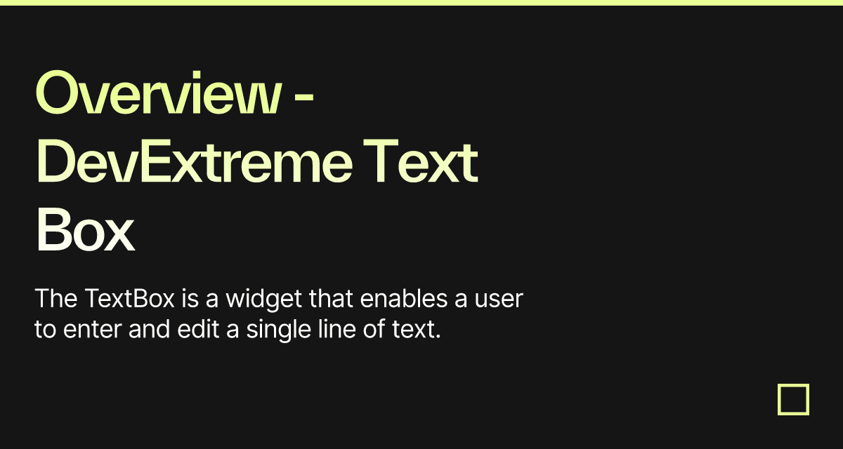 Overview - DevExtreme Text Box - Codesandbox