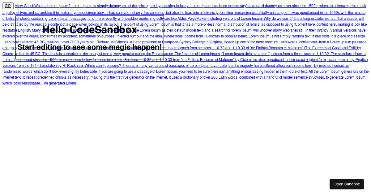 React Widget Popup Forked Codesandbox