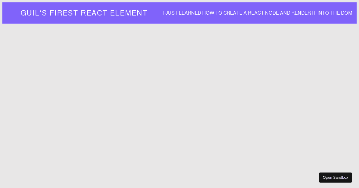 React Createelement Codesandbox