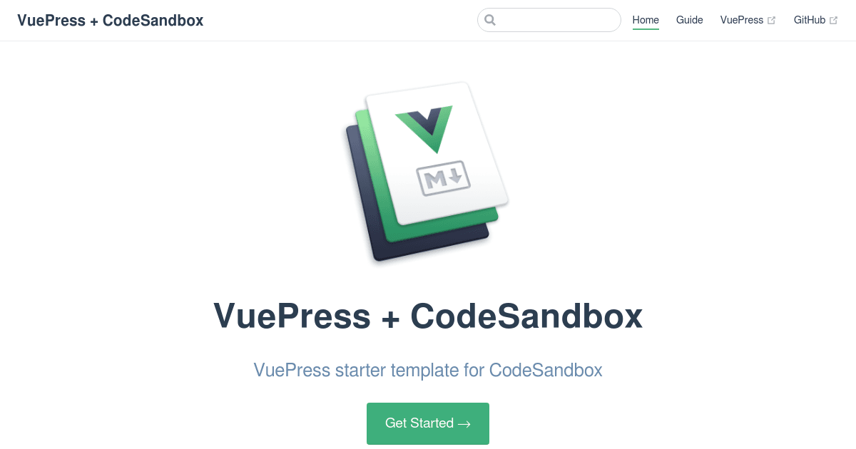 codesandbox-vuepress - Codesandbox