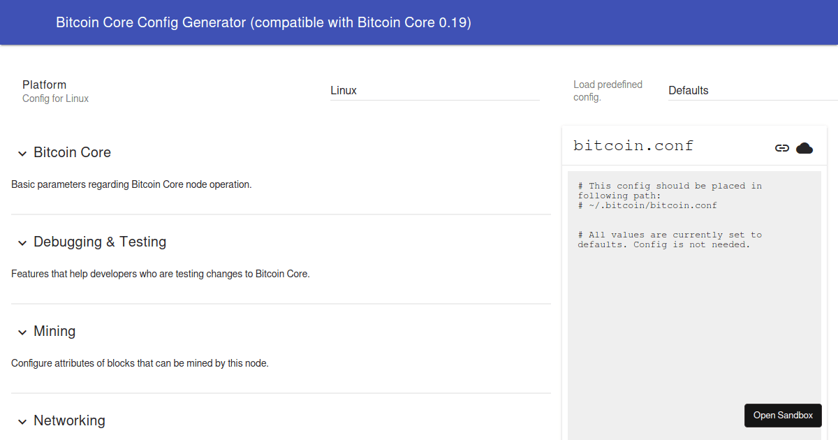 bitcoin-core-config-generator - Codesandbox