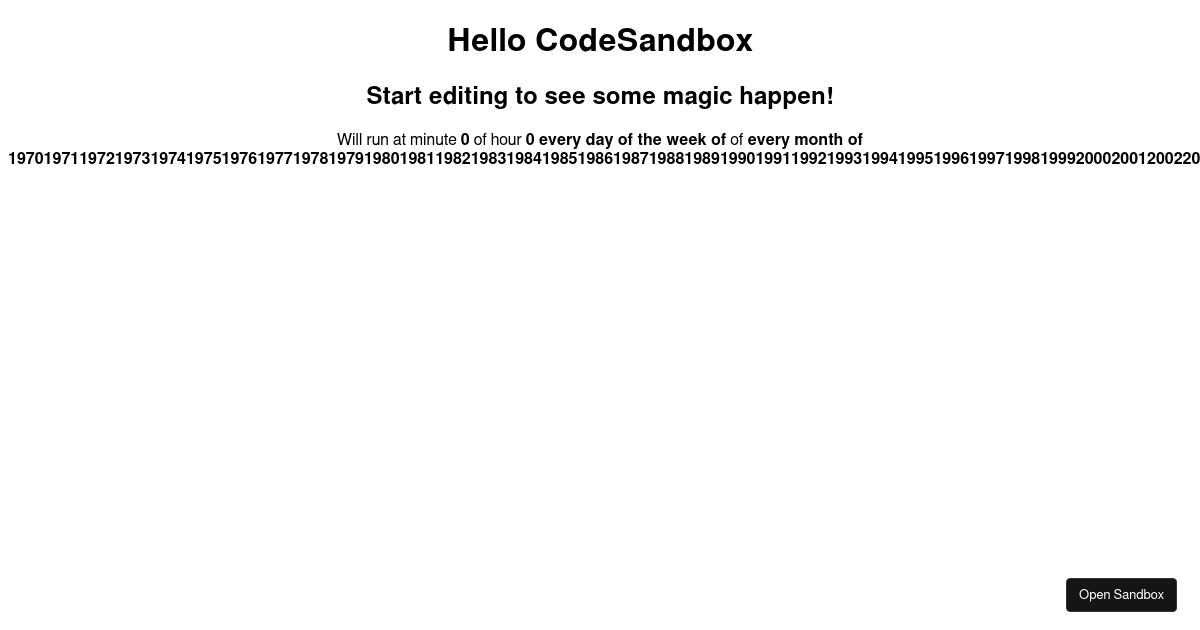 CRON Interpreter (forked) - Codesandbox