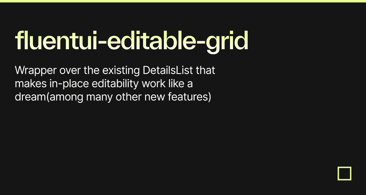 fluentui-editable-grid - Codesandbox