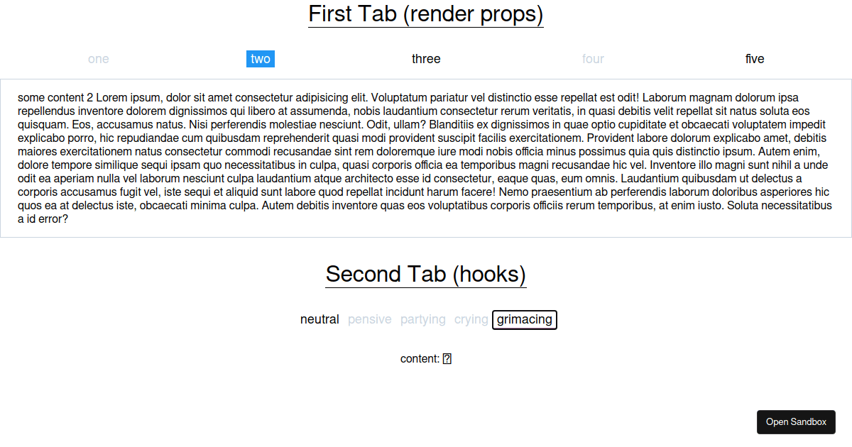 react-tabs-compound-component - Codesandbox react-tabs-compound-component - Codesandbox