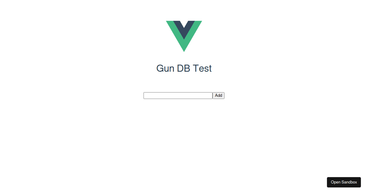 GunDB - Codesandbox