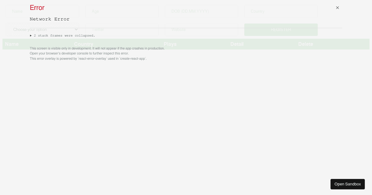 React Axios Json Server Codesandbox