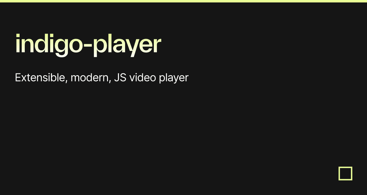 indigo-player - Codesandbox