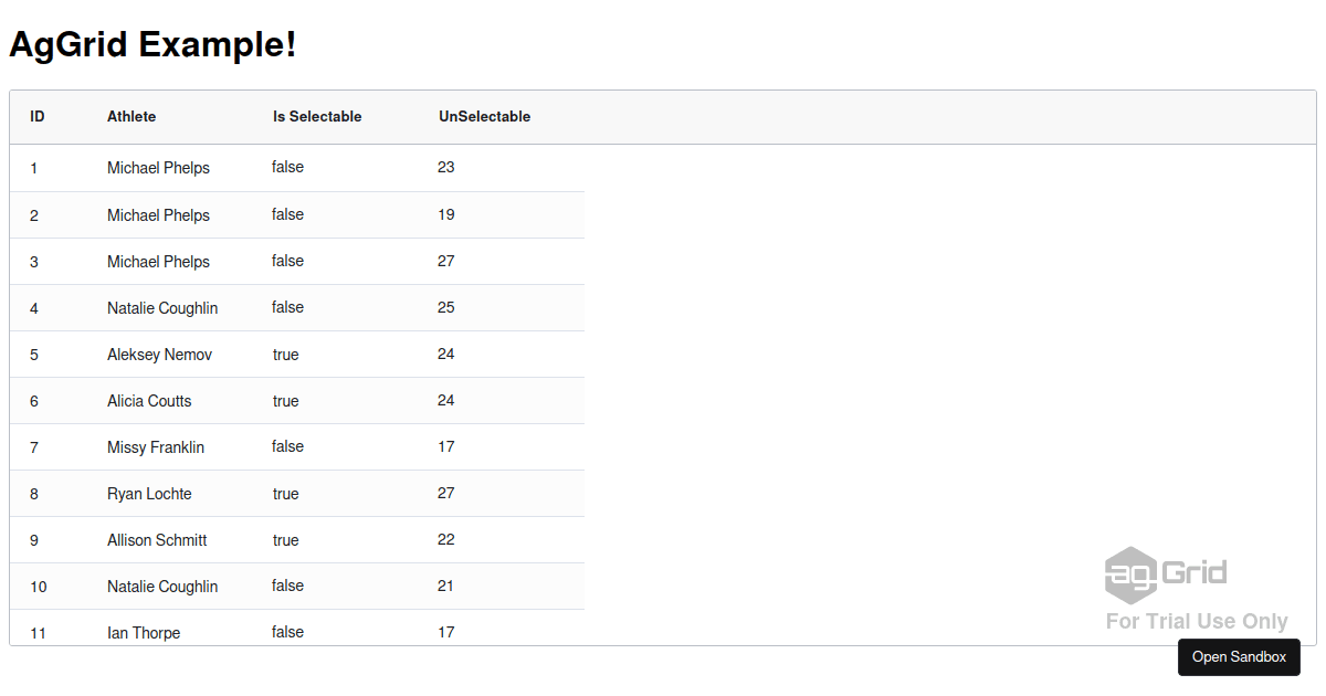 50862009/how-to-disable-selection-of-cells-in-ag-grid/50863144#50863144 - Codesandbox