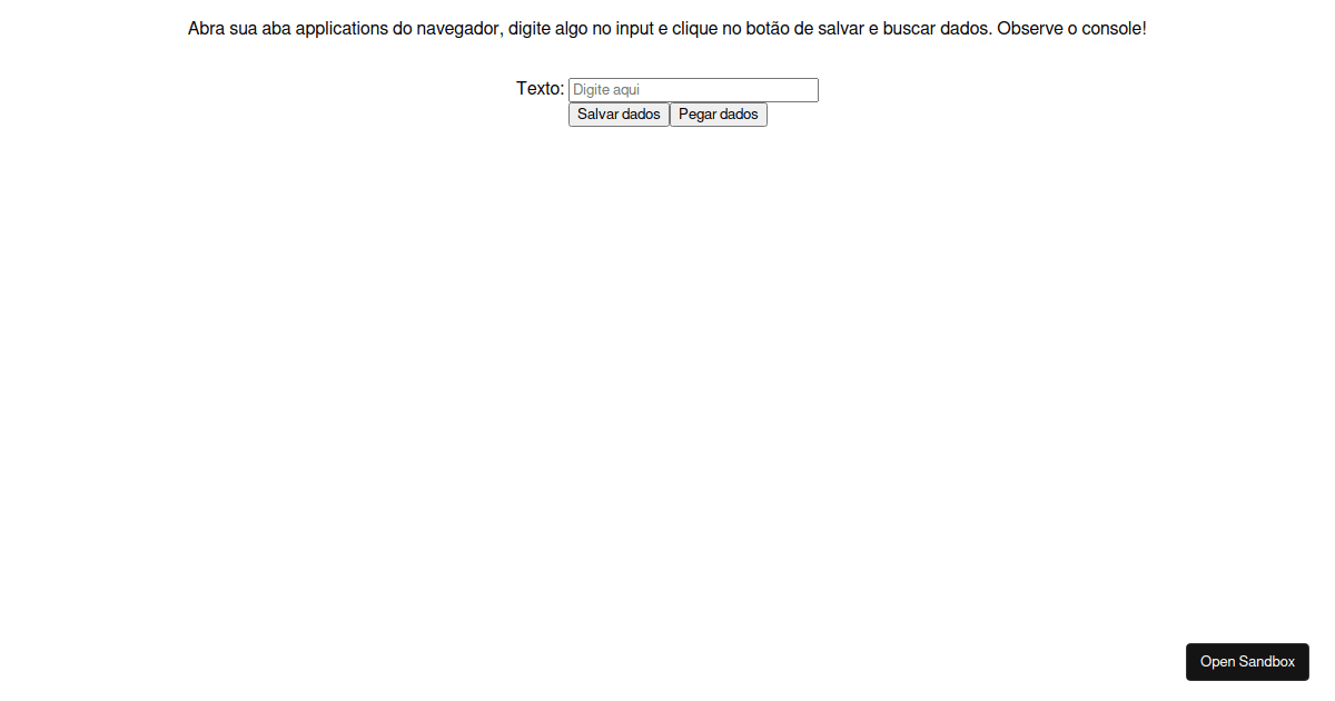 LocalStorage-funcional - Codesandbox