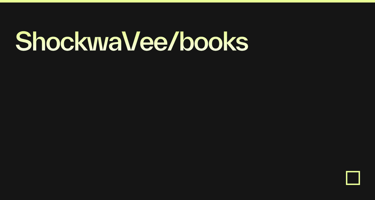 ShockwaVee/books - Codesandbox