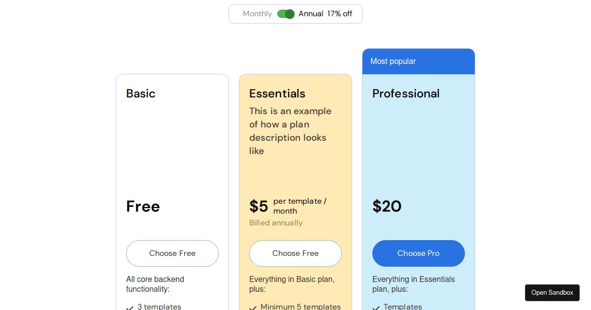 airtable pricing - Codesandbox
