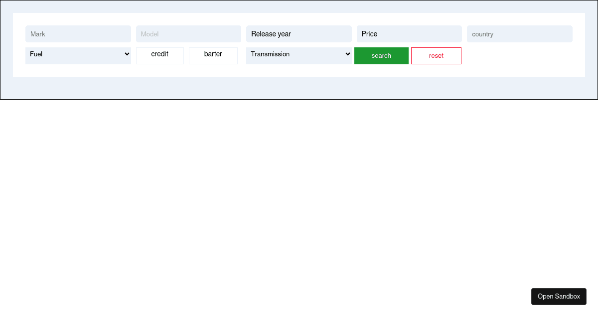frontend - Codesandbox