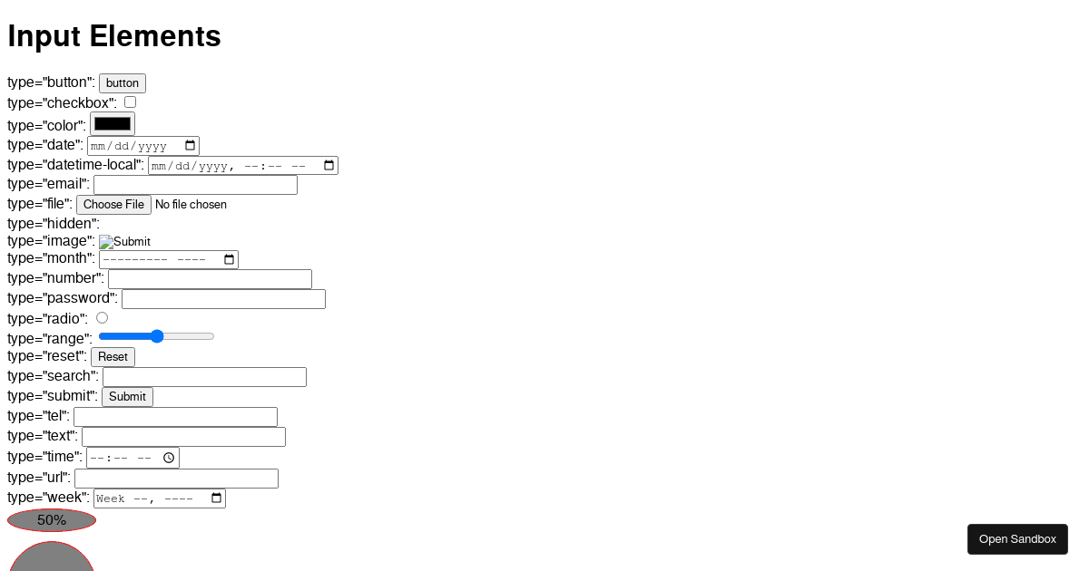 Input Element Codesandbox
