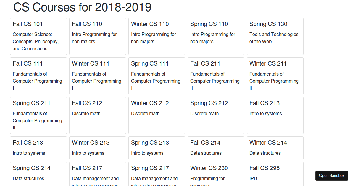 Quick React Slice 4 - Codesandbox