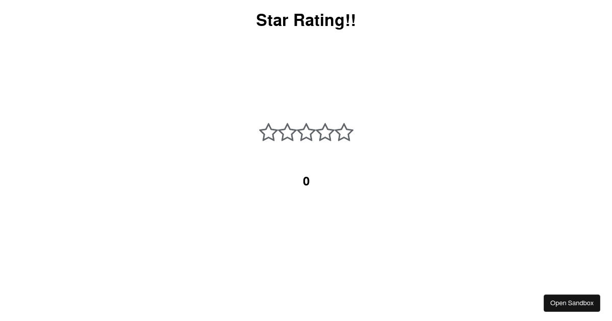 StarRating Codesandbox