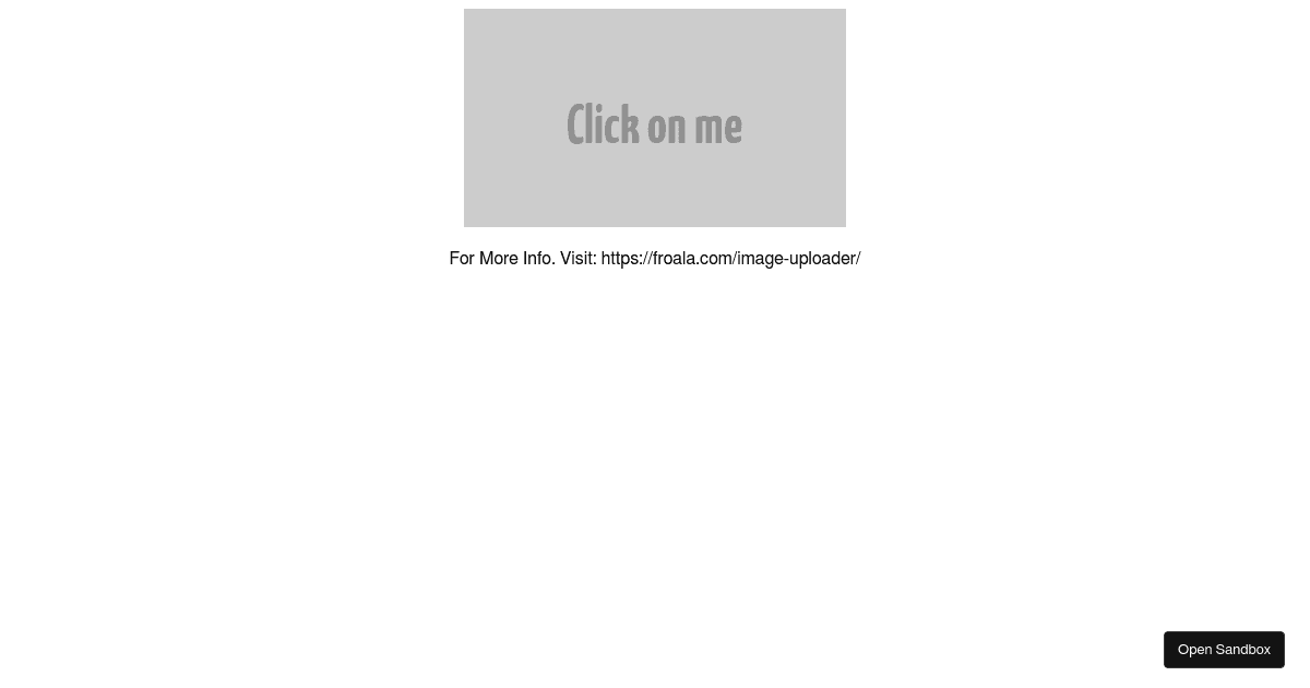 free React image uploader - Codesandbox