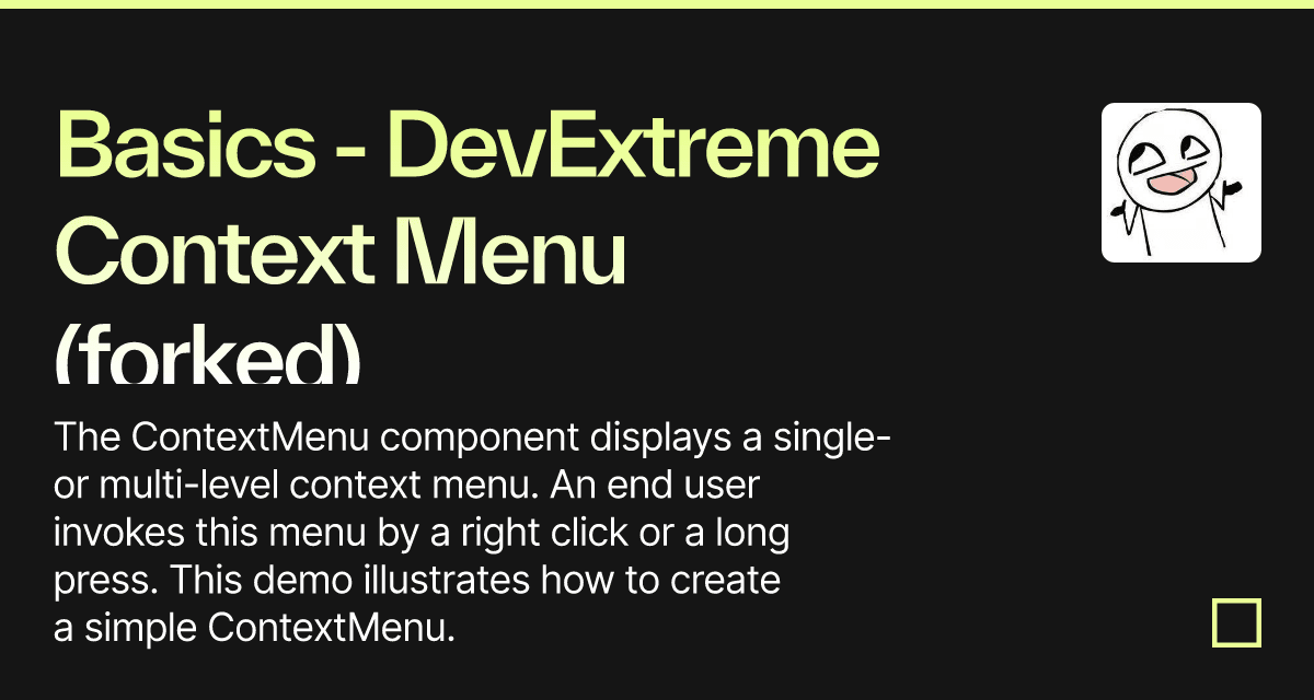 Basics - DevExtreme Context Menu (forked) - Codesandbox Basics - DevExtreme Context Menu (forked) - Codesandbox