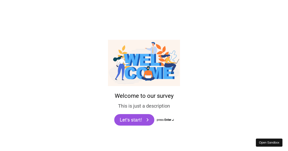 Quill Forms Example Typeform Clone In React Js And Typescript Forked Codesandbox