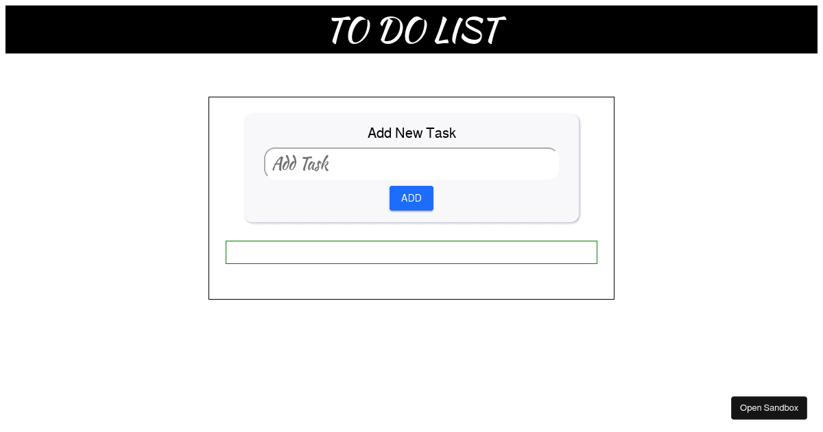 TO-DO-LIST - Codesandbox
