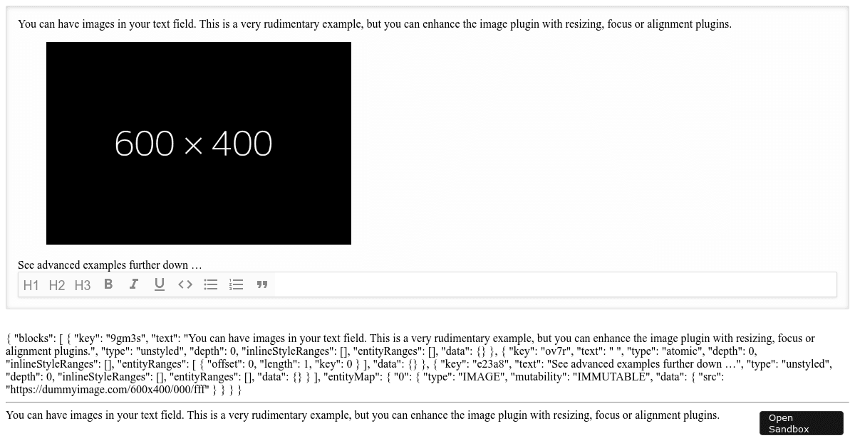 RTF editor (forked) - Codesandbox