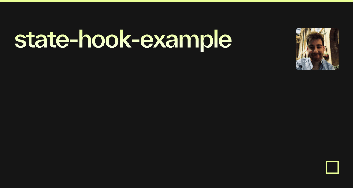 state-hook-example - Codesandbox