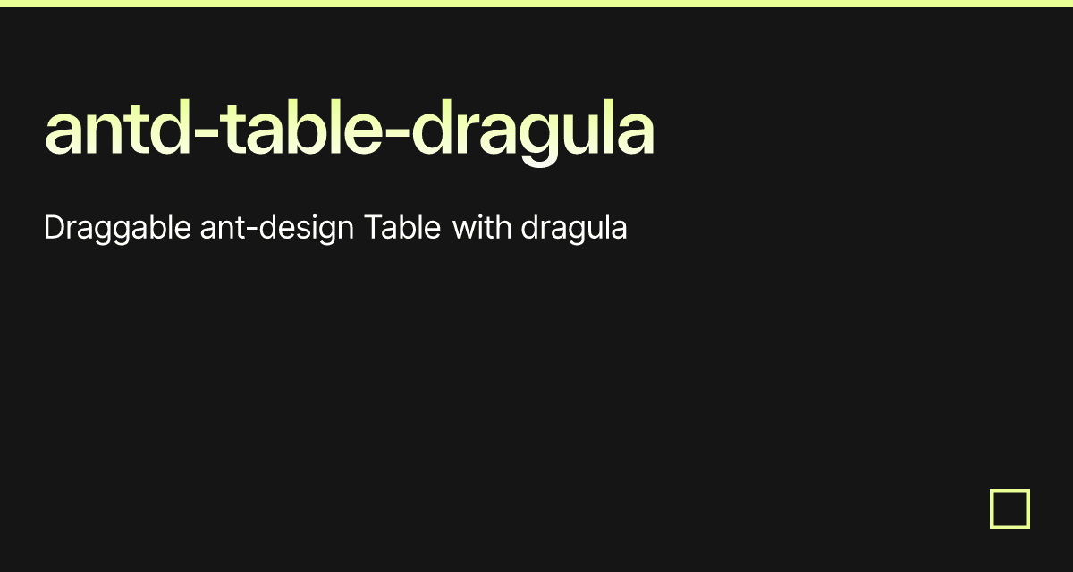 antd-table-dragula - Codesandbox
