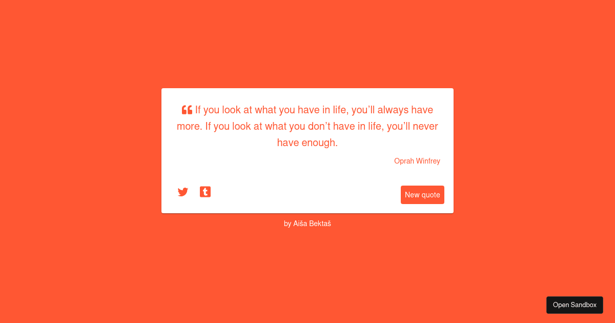 Random Quote Machine - Codesandbox Random Quote Machine - Codesandbox