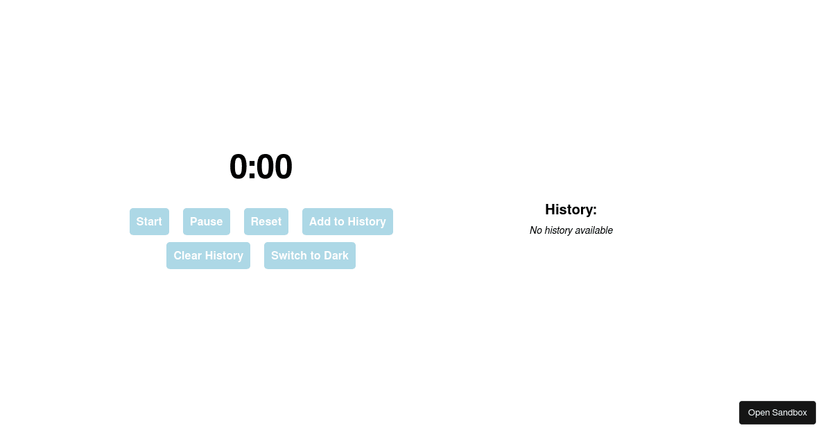 React native timer - Codesandbox React native timer - Codesandbox