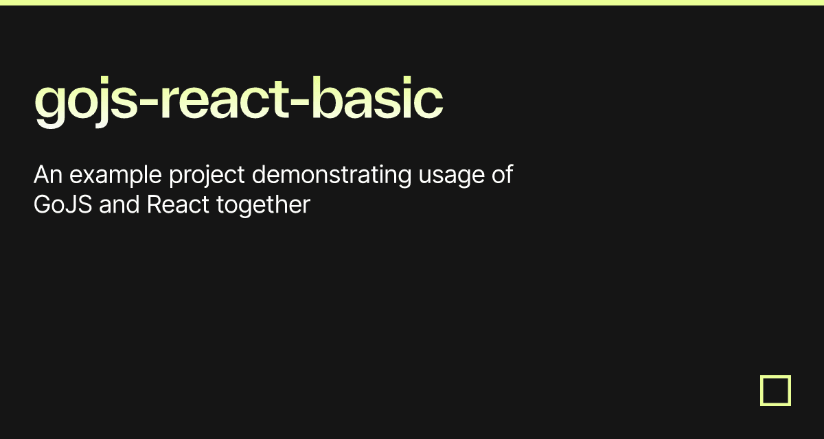 gojs-react-basic - Codesandbox