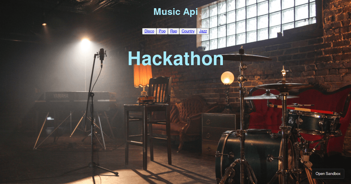 api hackathon - Codesandbox