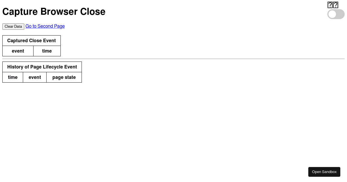window-onclose-test - Codesandbox