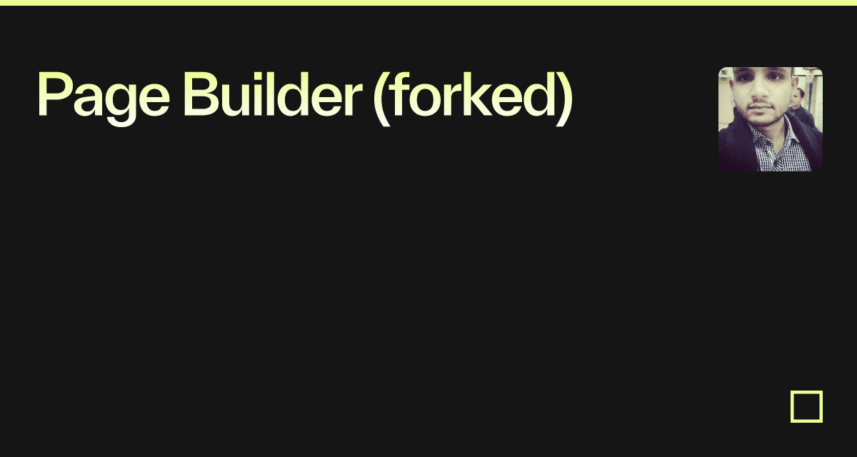 Page Builder (forked) - Codesandbox