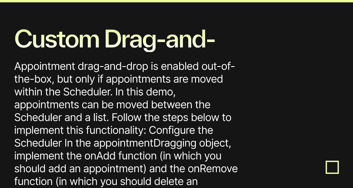 Custom Drag And Drop Devextreme Scheduler Codesandbox