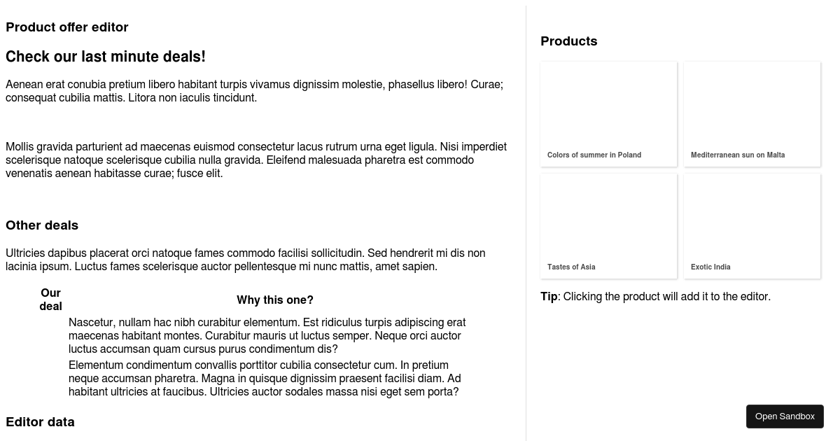 Ckeditor 5 React Forked Codesandbox