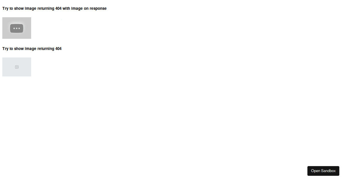 React Image Fallback Not Showing Codesandbox