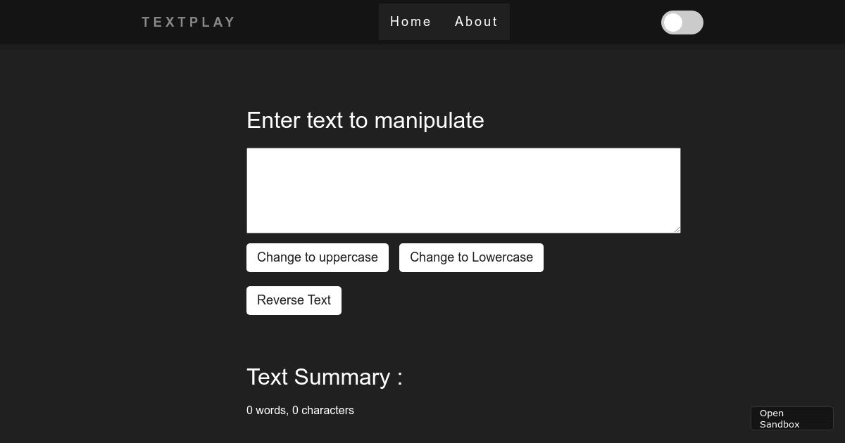 textutils - Codesandbox