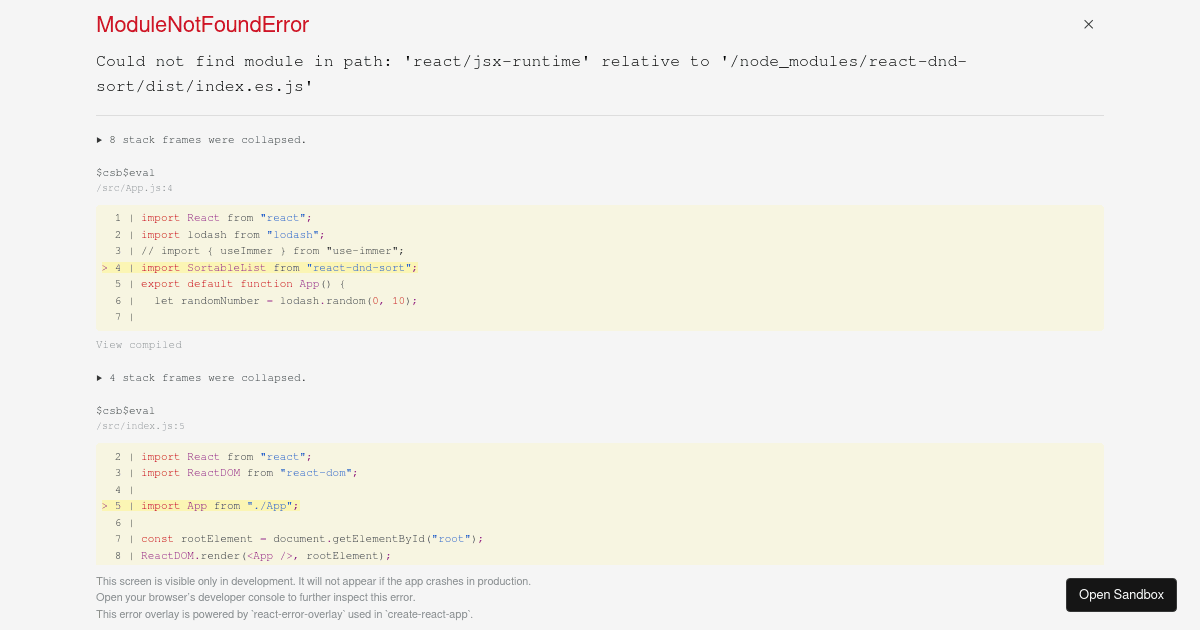Installing And Using An Npm Module Forked Codesandbox