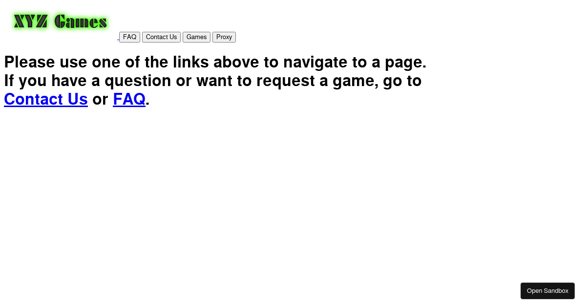 Pro5714/xyzgames - Codesandbox Pro5714/xyzgames - Codesandbox