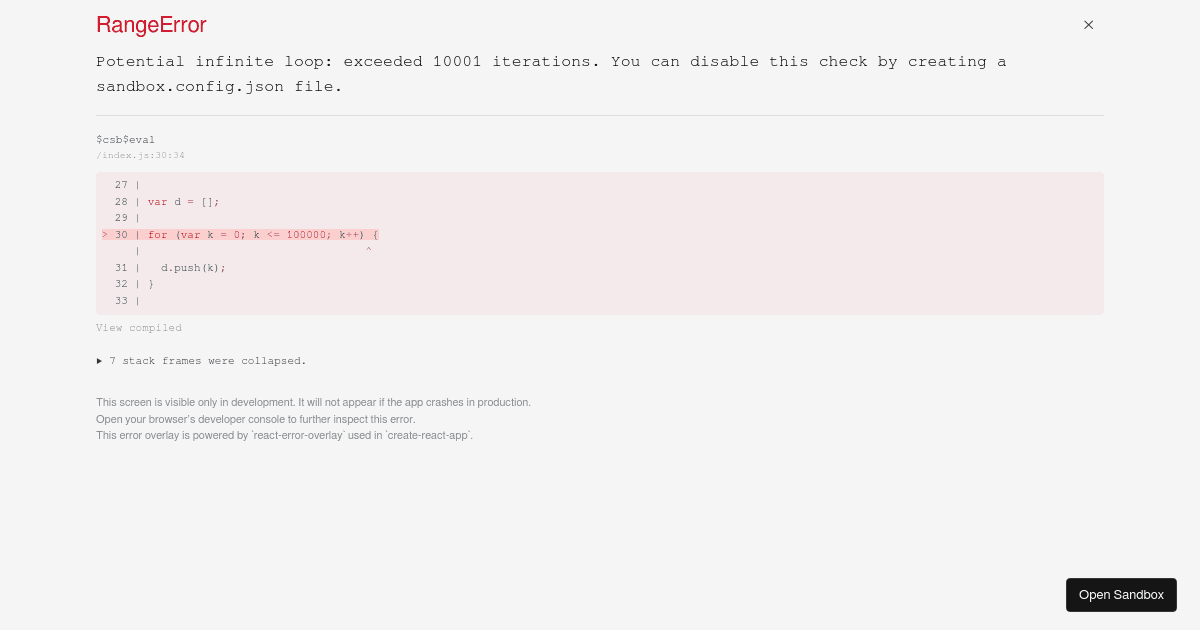 javascript (forked) - Codesandbox