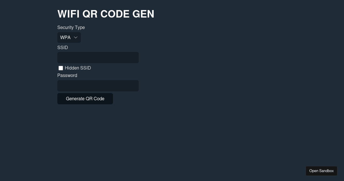 wifi qr code - Codesandbox