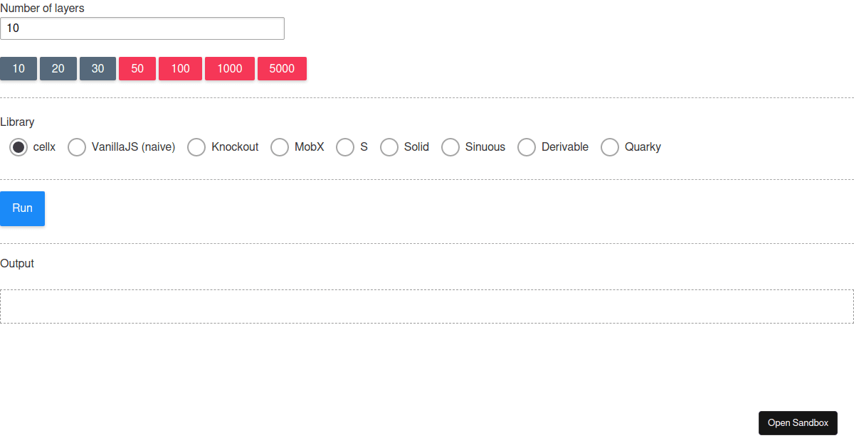 cellx-bench (forked) - Codesandbox
