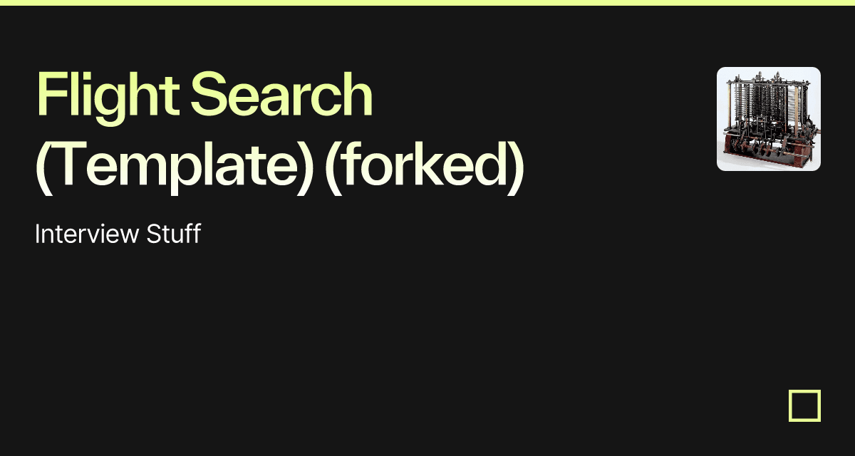 Flight Search (Template) (forked) - Codesandbox