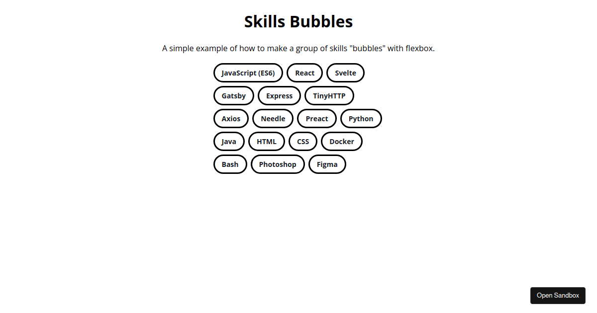 flex-bubbles - Codesandbox