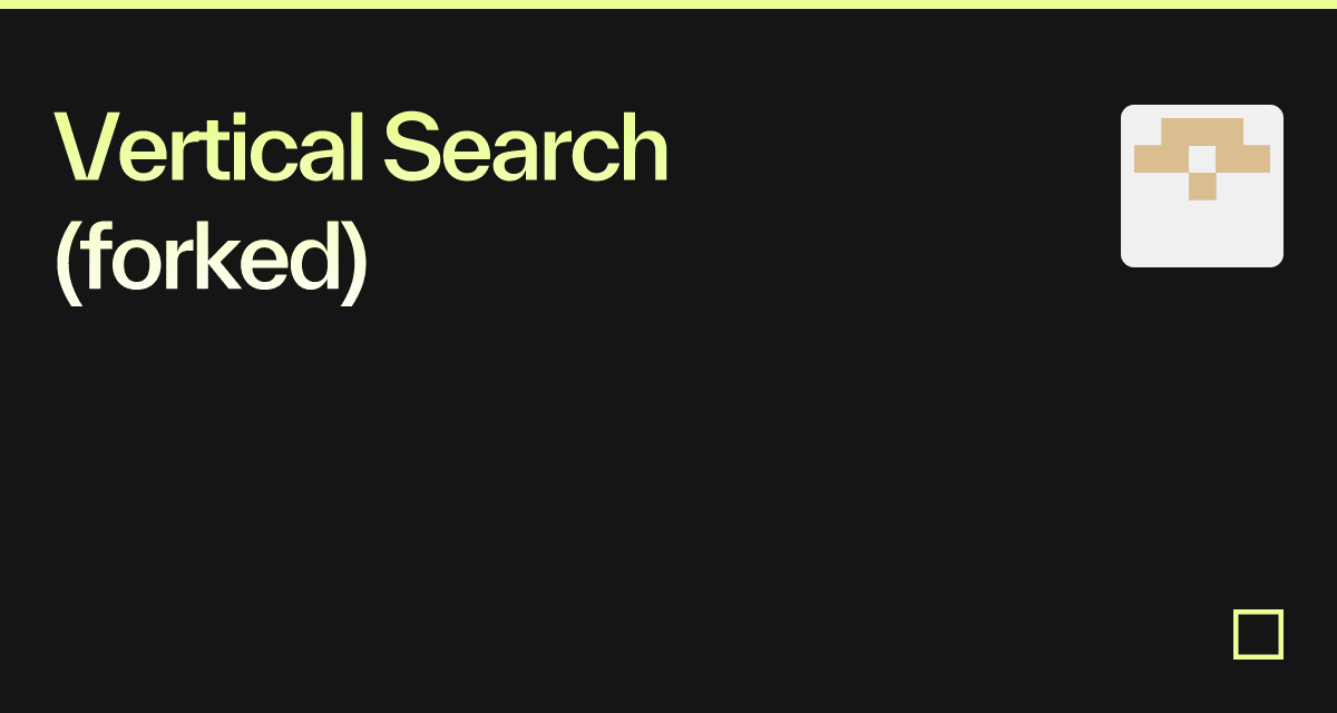 Vertical Search (forked) - Codesandbox