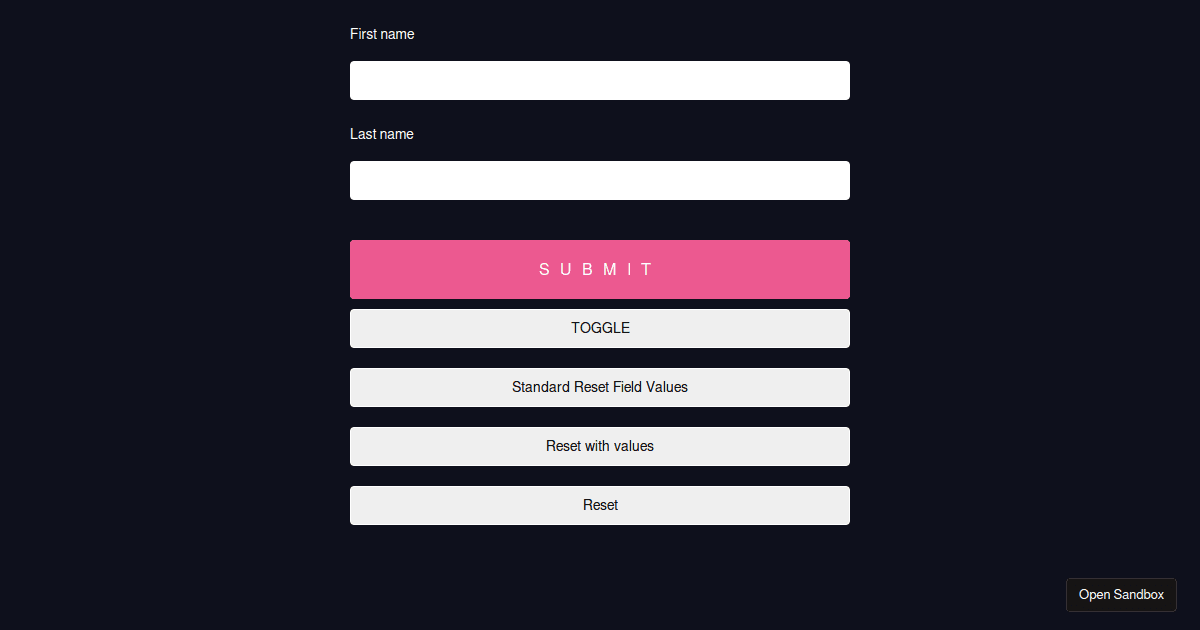 react-hook-form-reset-v6 (forked) - Codesandbox react-hook-form-reset-v6 (forked) - Codesandbox