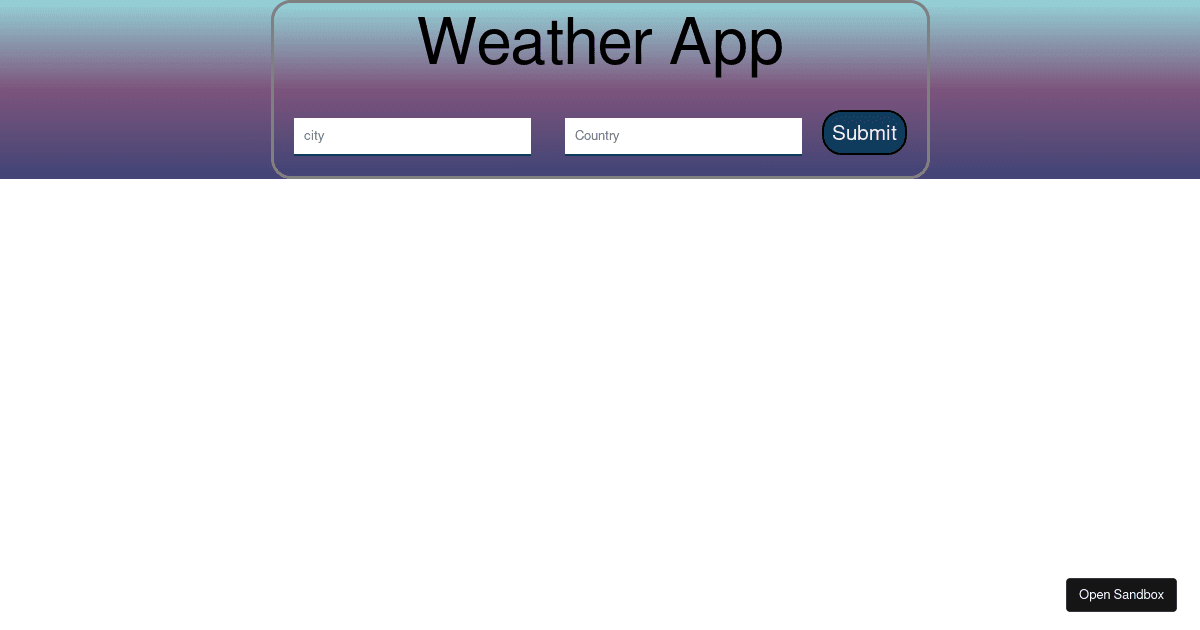 weatherapp - Codesandbox