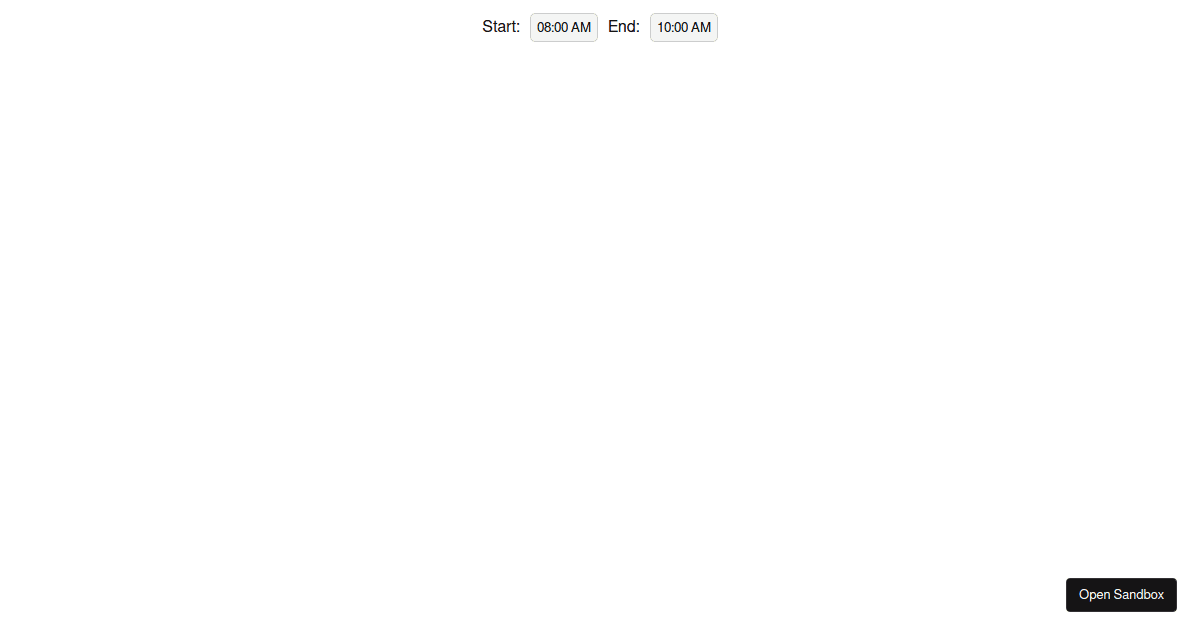 React Date Range Demo Forked Codesandbox